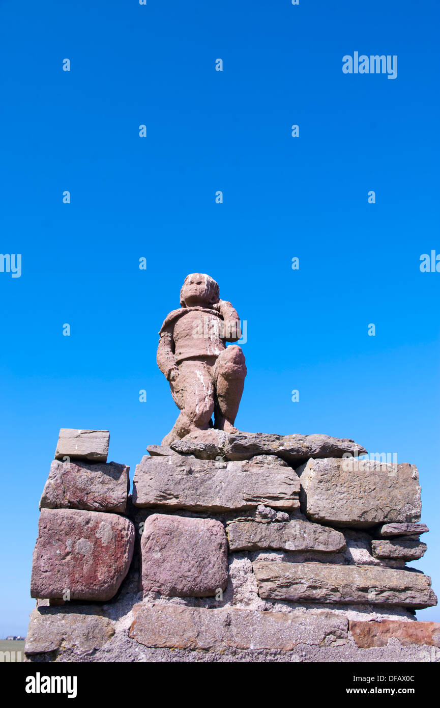 Ancient broch, stone figure Stock Photo - Alamy