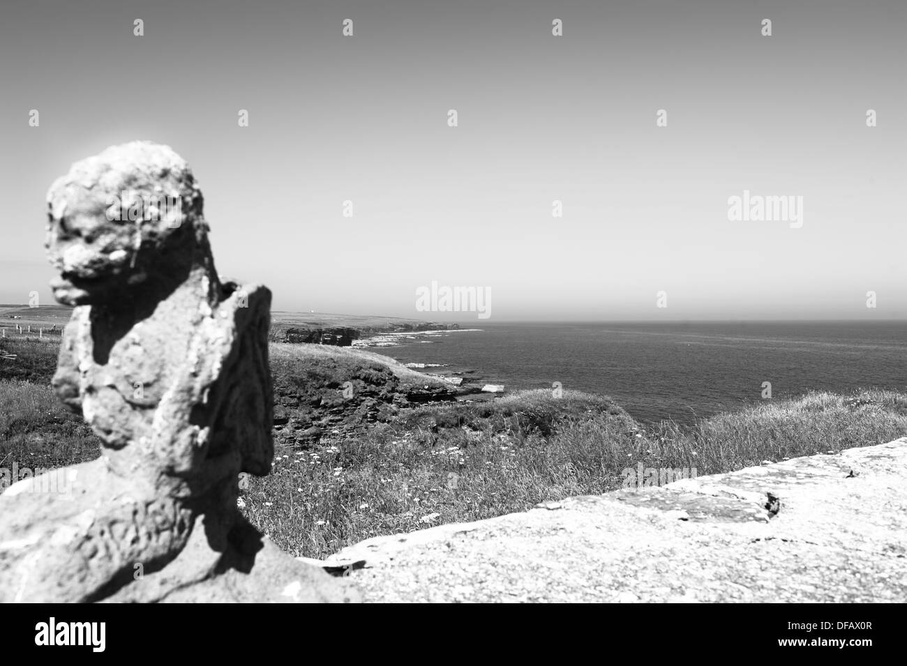 Broch stone carved figure Stock Photo - Alamy