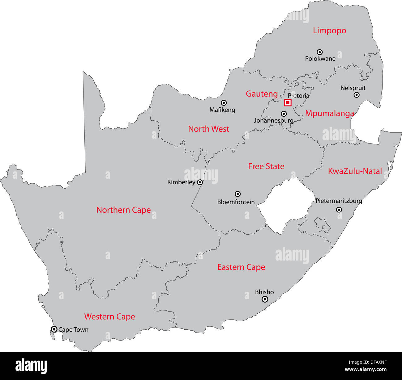 South Africa map Stock Photo - Alamy