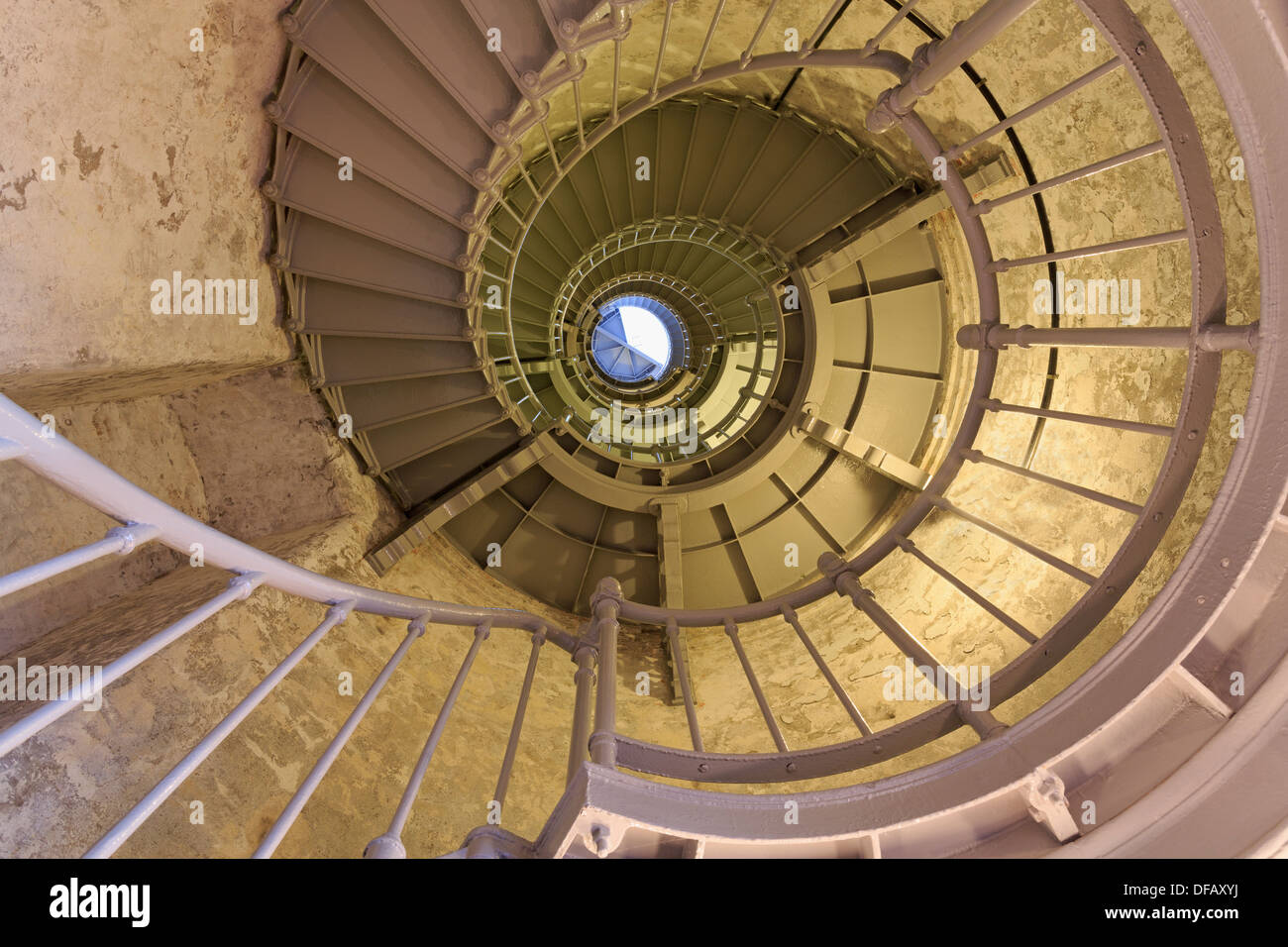 Spiral stairs in Grays Harbor Lighthouse,Westport,Washington State,USA ...