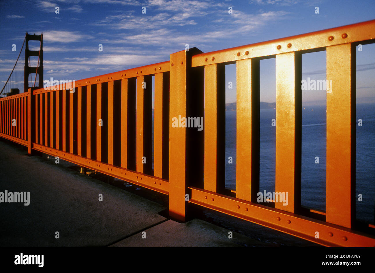 Fence. The Golden Gate Bridge. San Francisco. California. USA Stock ...