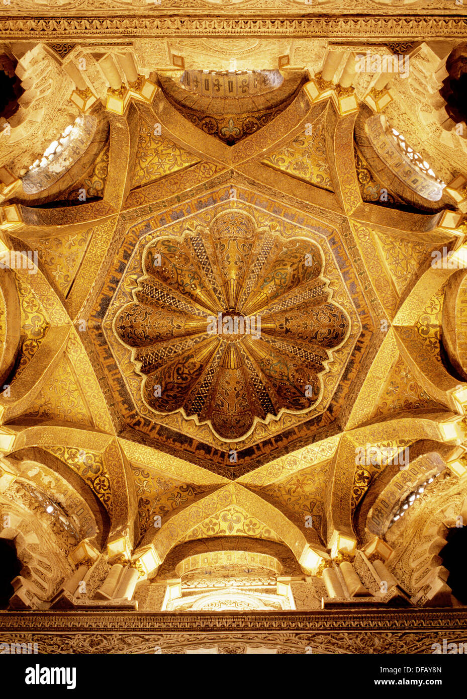 Dome of the ´mihrab´, Great Mosque. Córdoba. Andalusia, Spain Stock ...