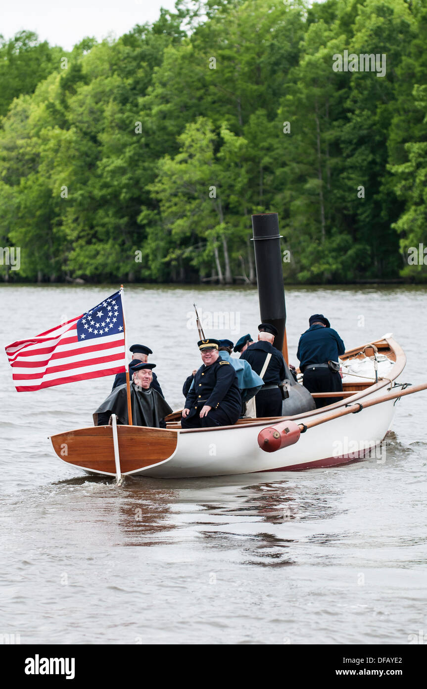 Thunder on the Roanoke American Civil War reenactment Albemarle ram ...