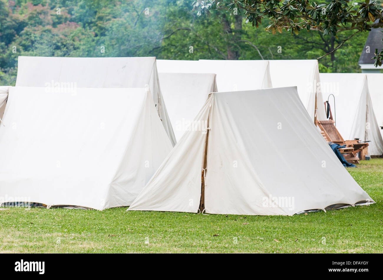 Thunder on the Roanoke American Civil War reenactment tent encampment ...