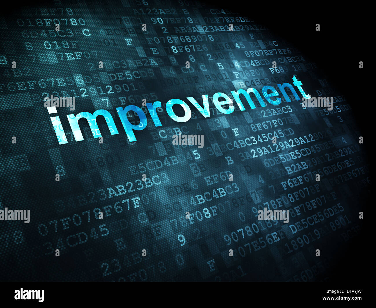 business concept: improvement on digital background Stock Photo - Alamy