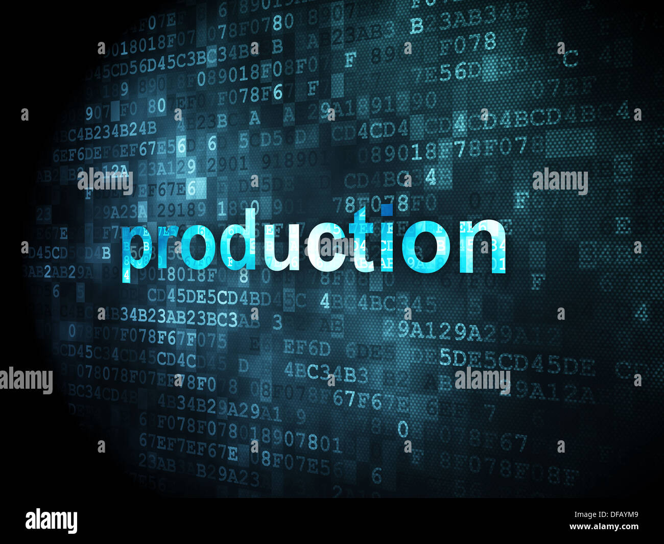 business concept: Production on digital background Stock Photo - Alamy