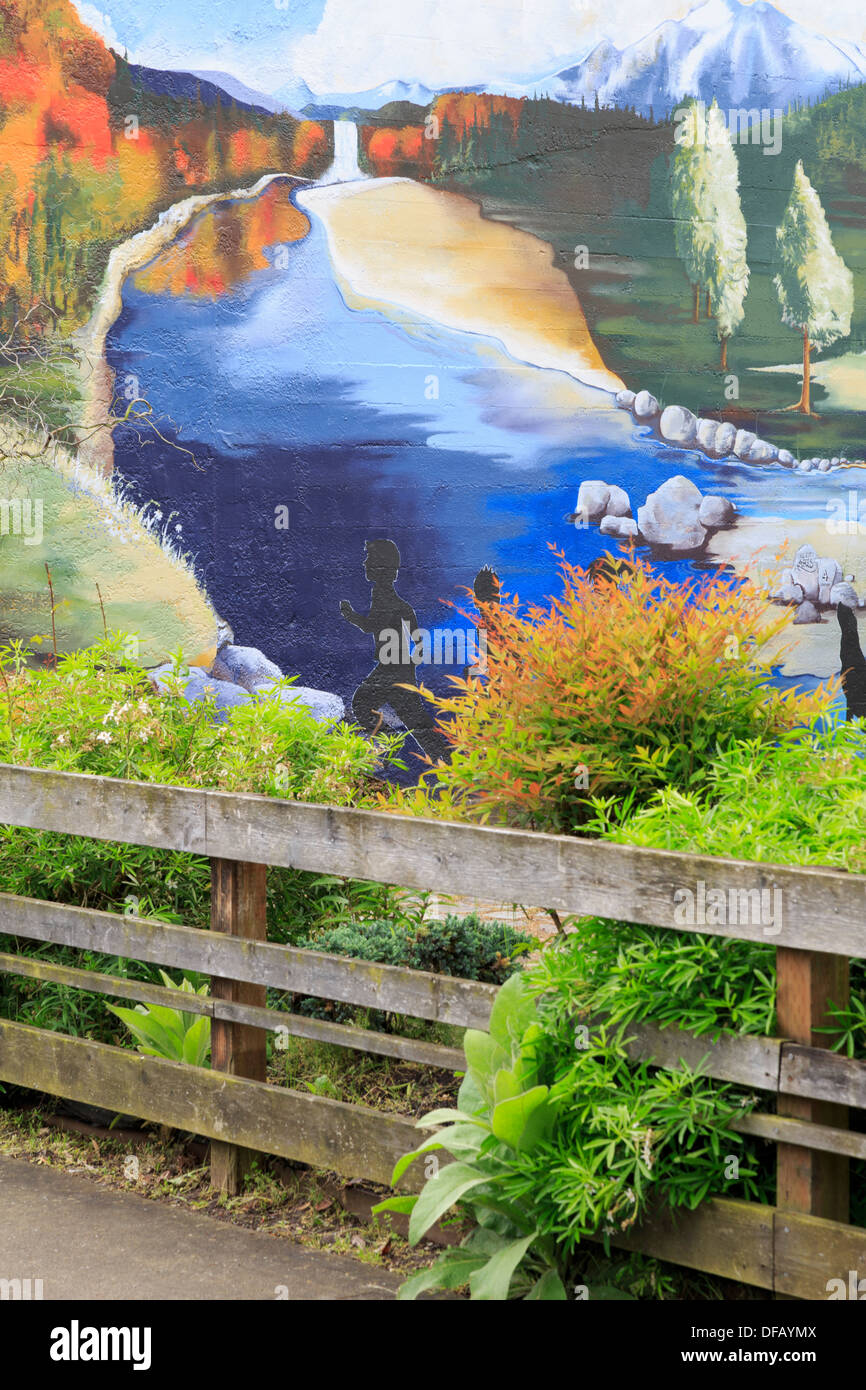 Mural by Brian Major,Fall City,Seattle,Washington State,USA Stock Photo ...