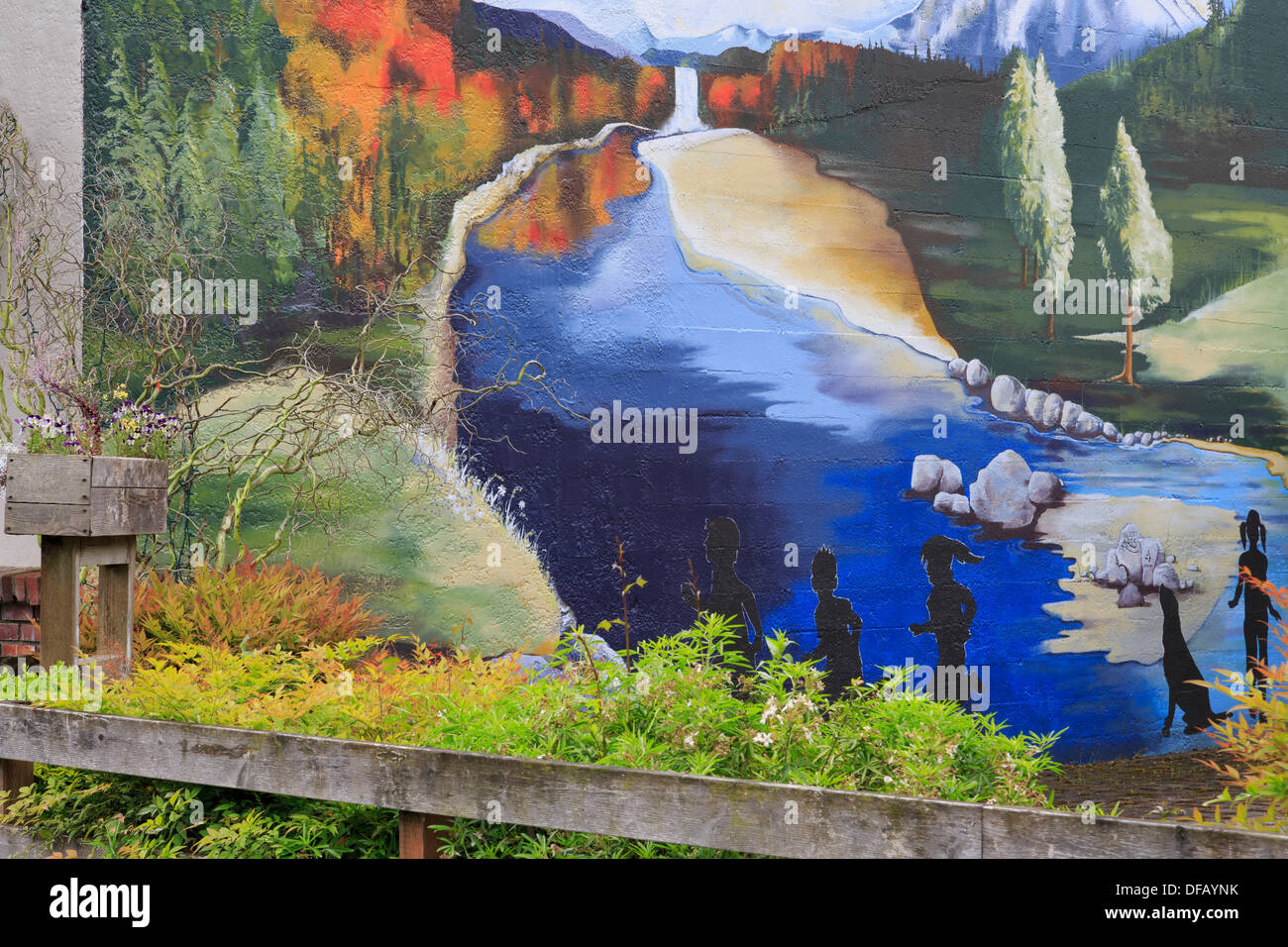 Mural by Brian Major,Fall City,Seattle,Washington State,USA Stock Photo ...