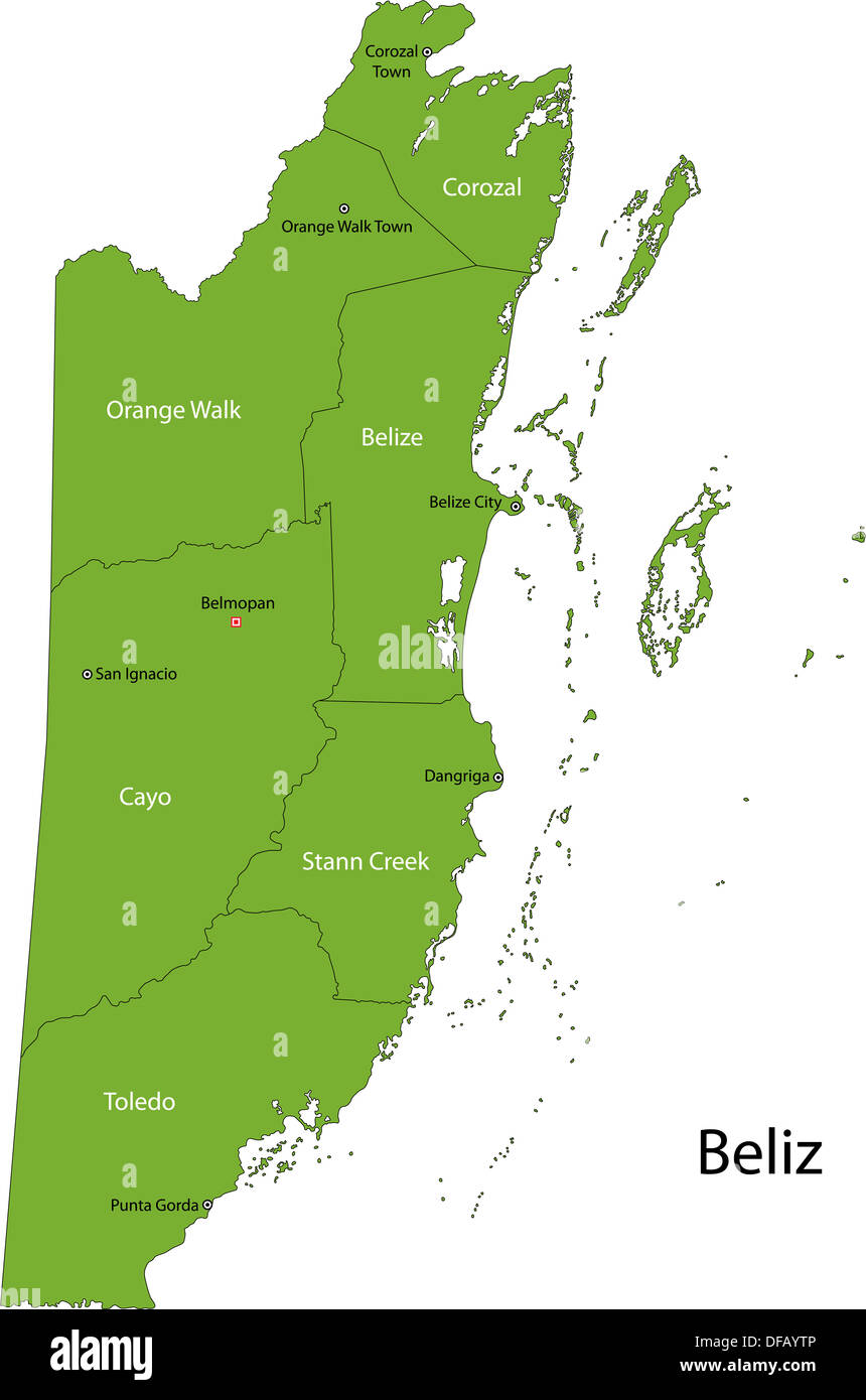 Map of belmopan hi-res stock photography and images - Alamy