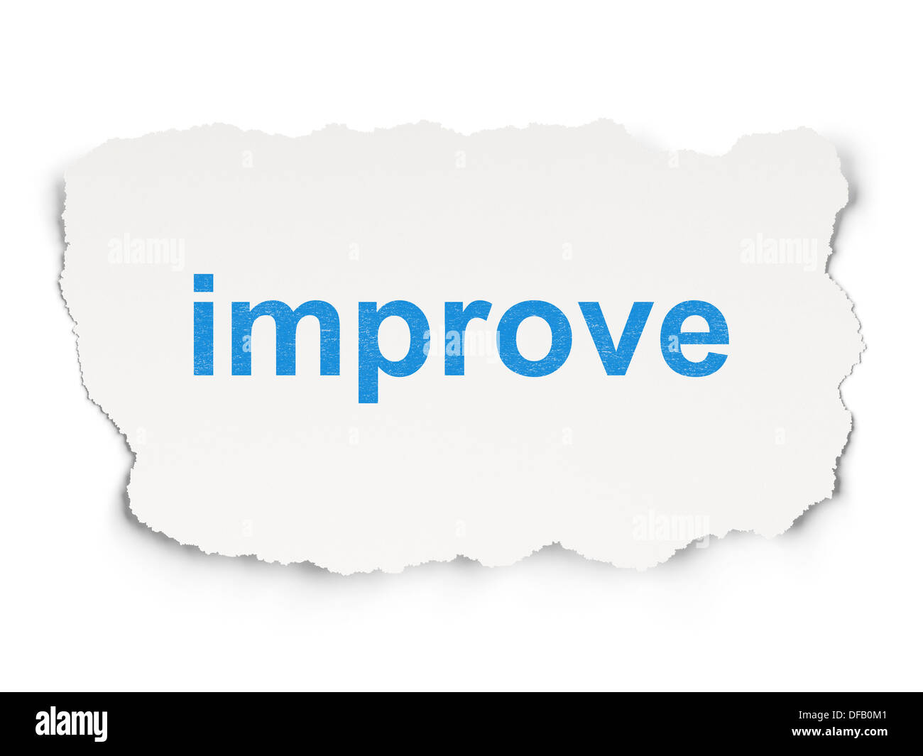 Torn paper with words improve on background Stock Photo - Alamy