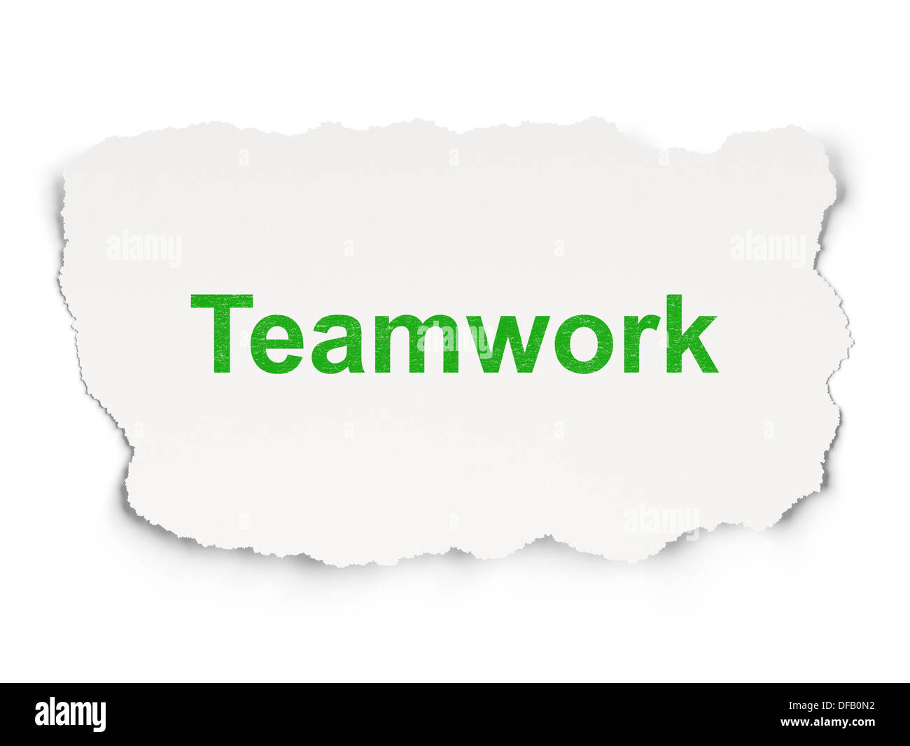 Torn paper with words Teamwork on background Stock Photo - Alamy