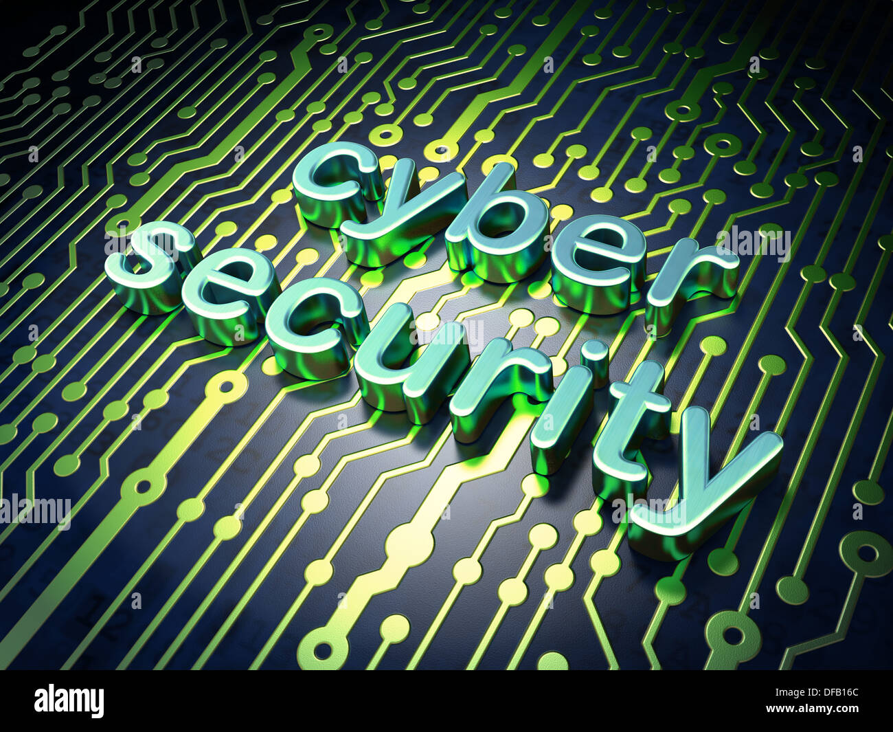 circuit board with word cyber security Stock Photo - Alamy