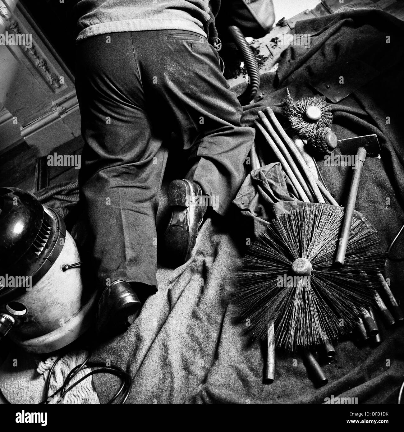 Chimney sweep brush hi-res stock photography and images - Alamy