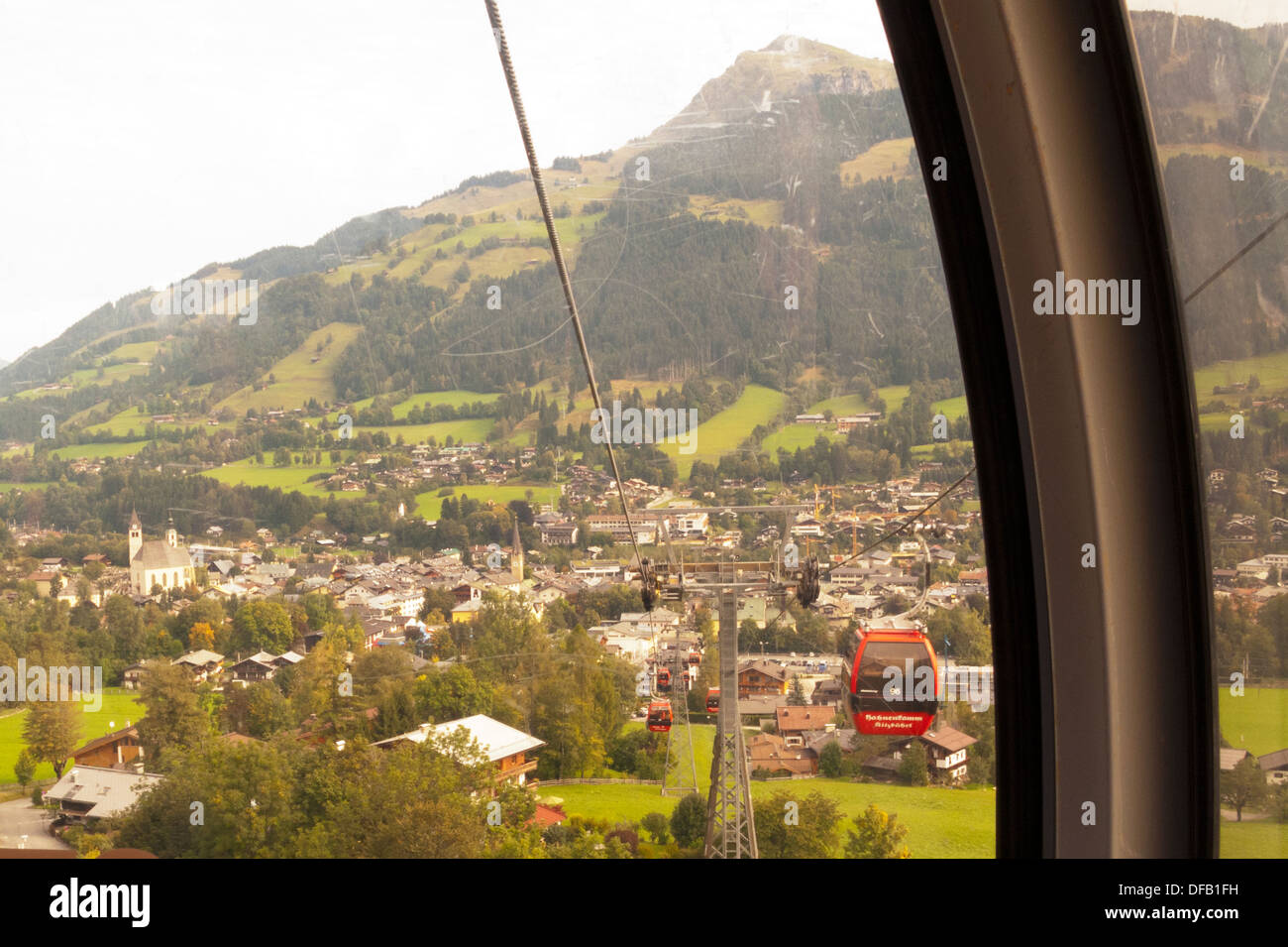 Austria kitzbuhel Europe summer view of Kitzbuhel from the hahnenkamm ...