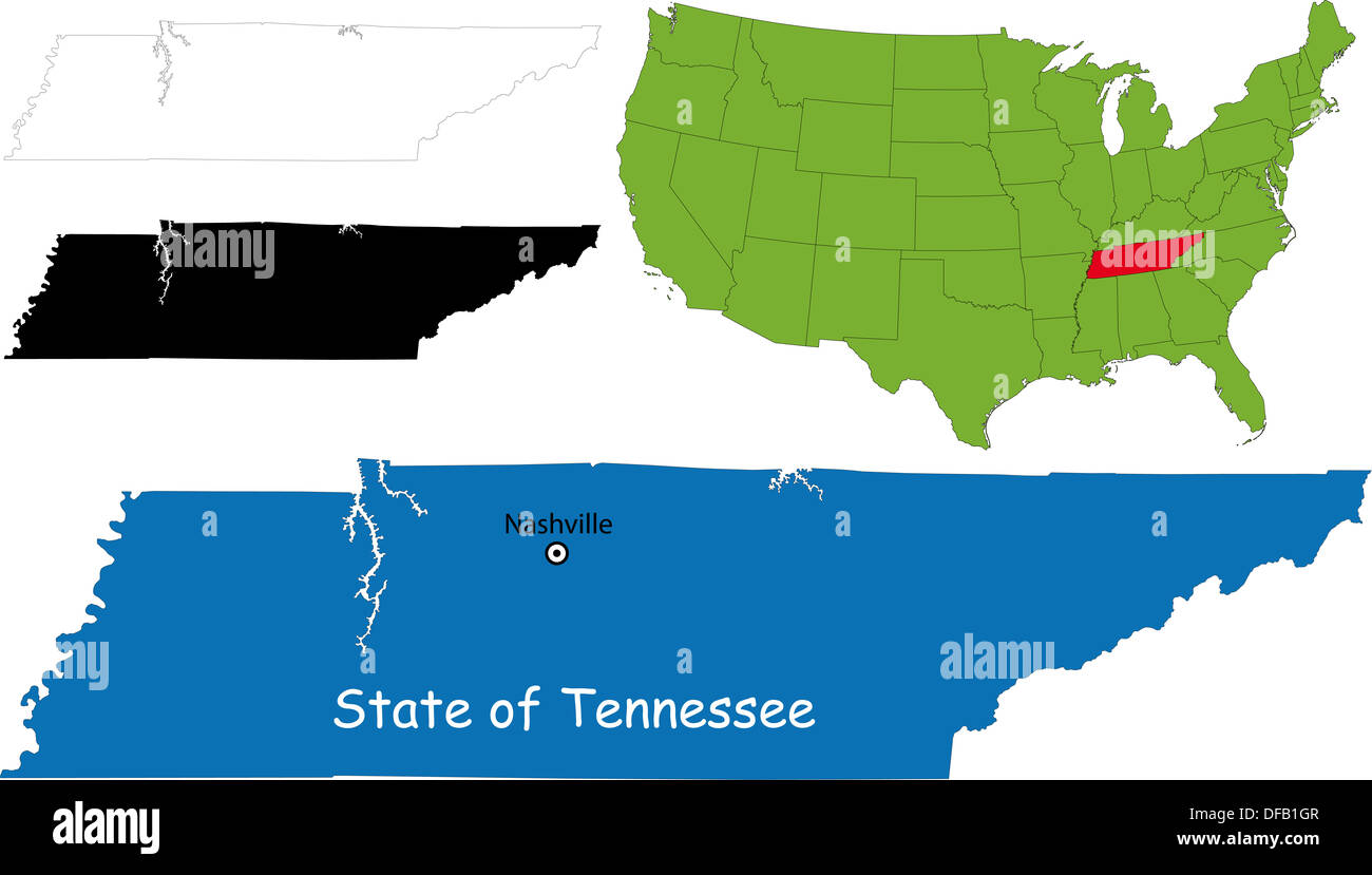 Tennessee map hi-res stock photography and images - Alamy