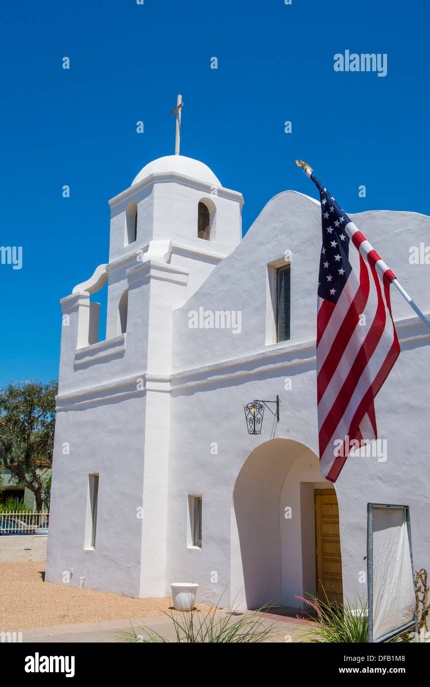 The historic Old Adobe Mission Our Lady of Perpetual Help Church, built ...