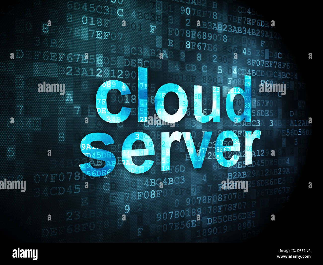 Networking concept: Cloud Server on digital background Stock Photo - Alamy