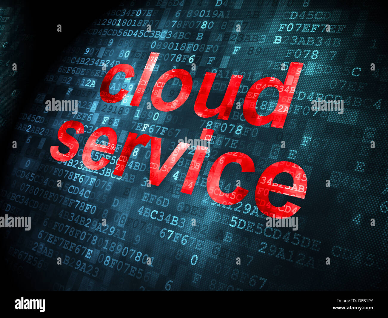 Cloud computing concept: Cloud Service on digital background Stock ...