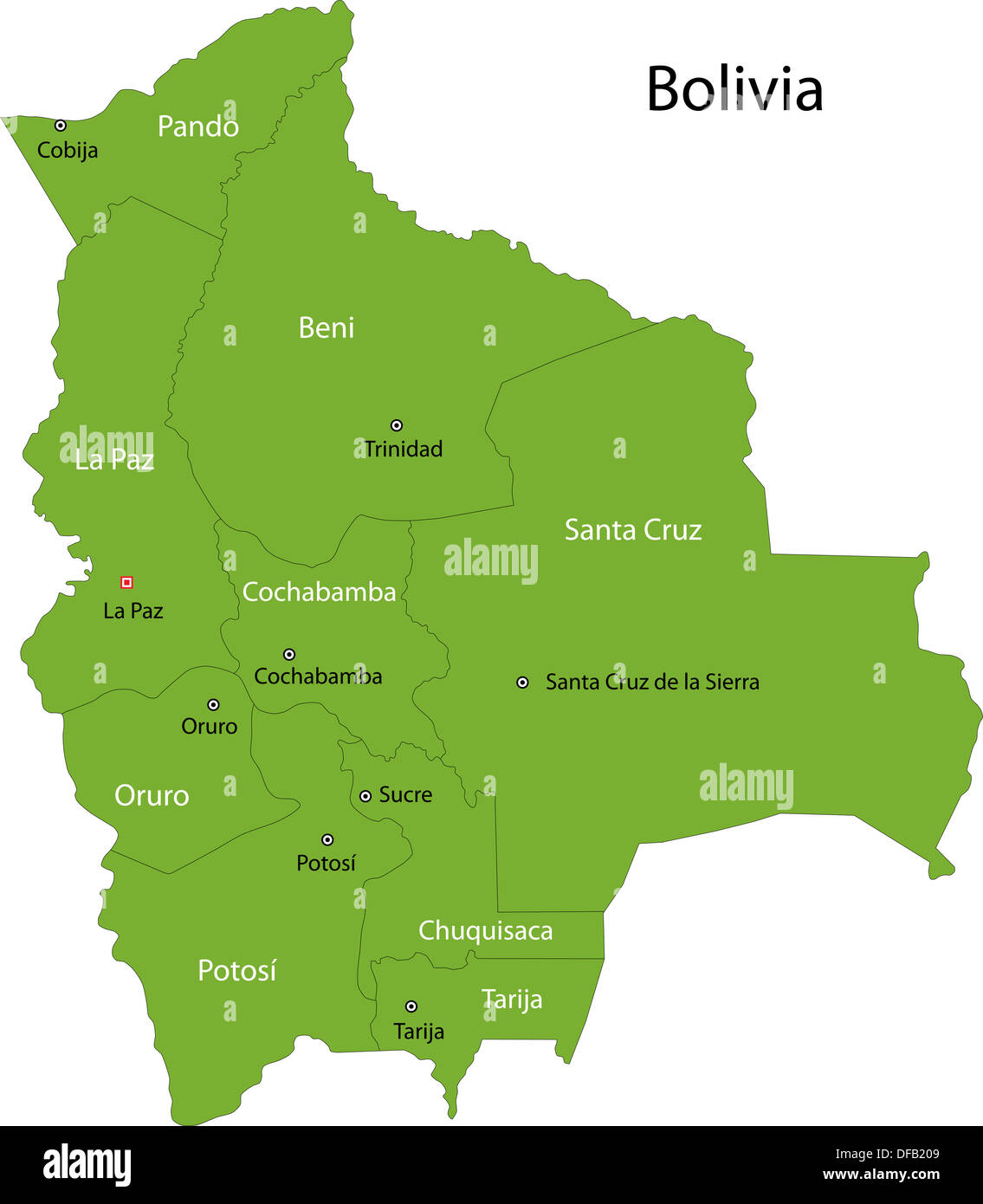 Green Bolivia map Stock Photo - Alamy