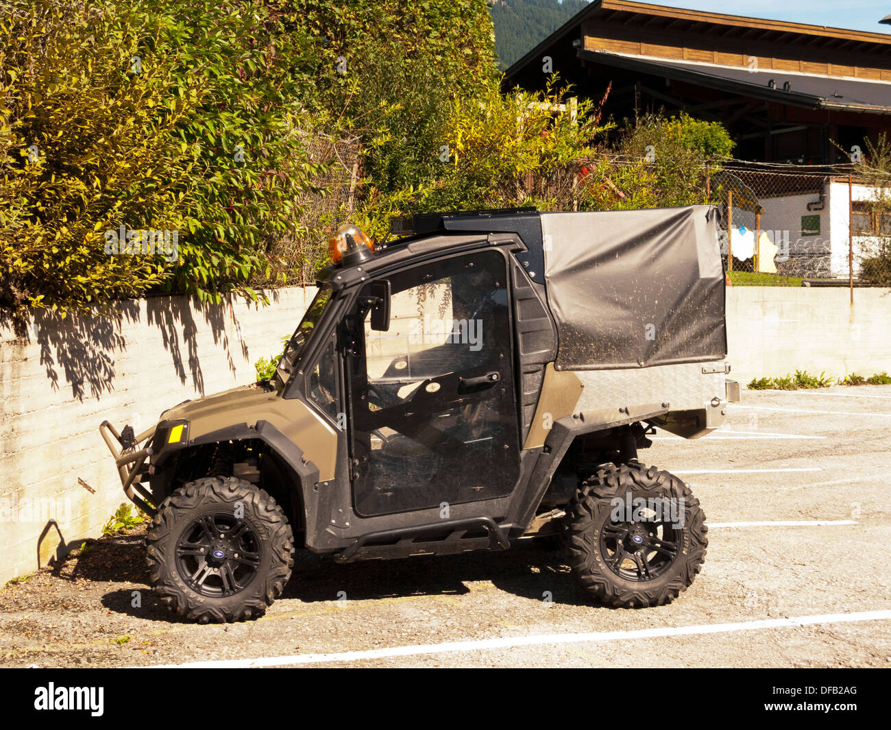 Austria kitzbuhel Europe Austrian 4x4 off road vehicle parked Stock ...