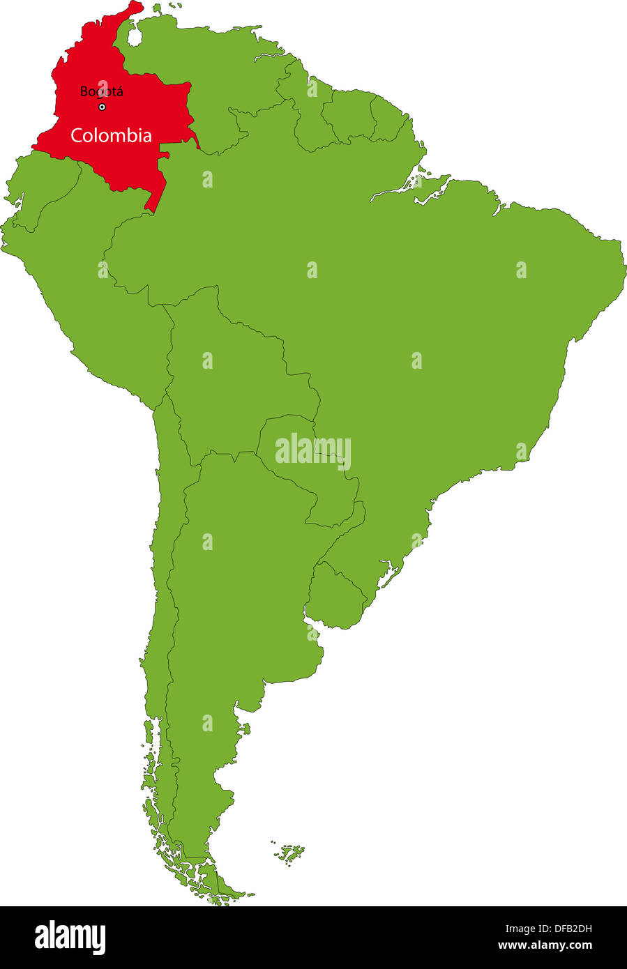 Colombia map hi-res stock photography and images - Alamy