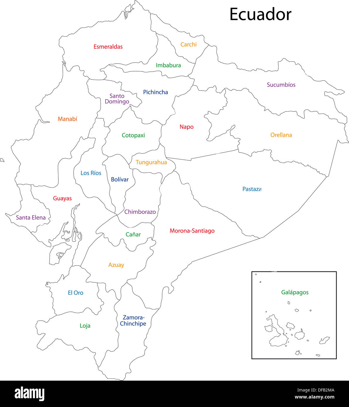 Contour Ecuador map Stock Photo - Alamy