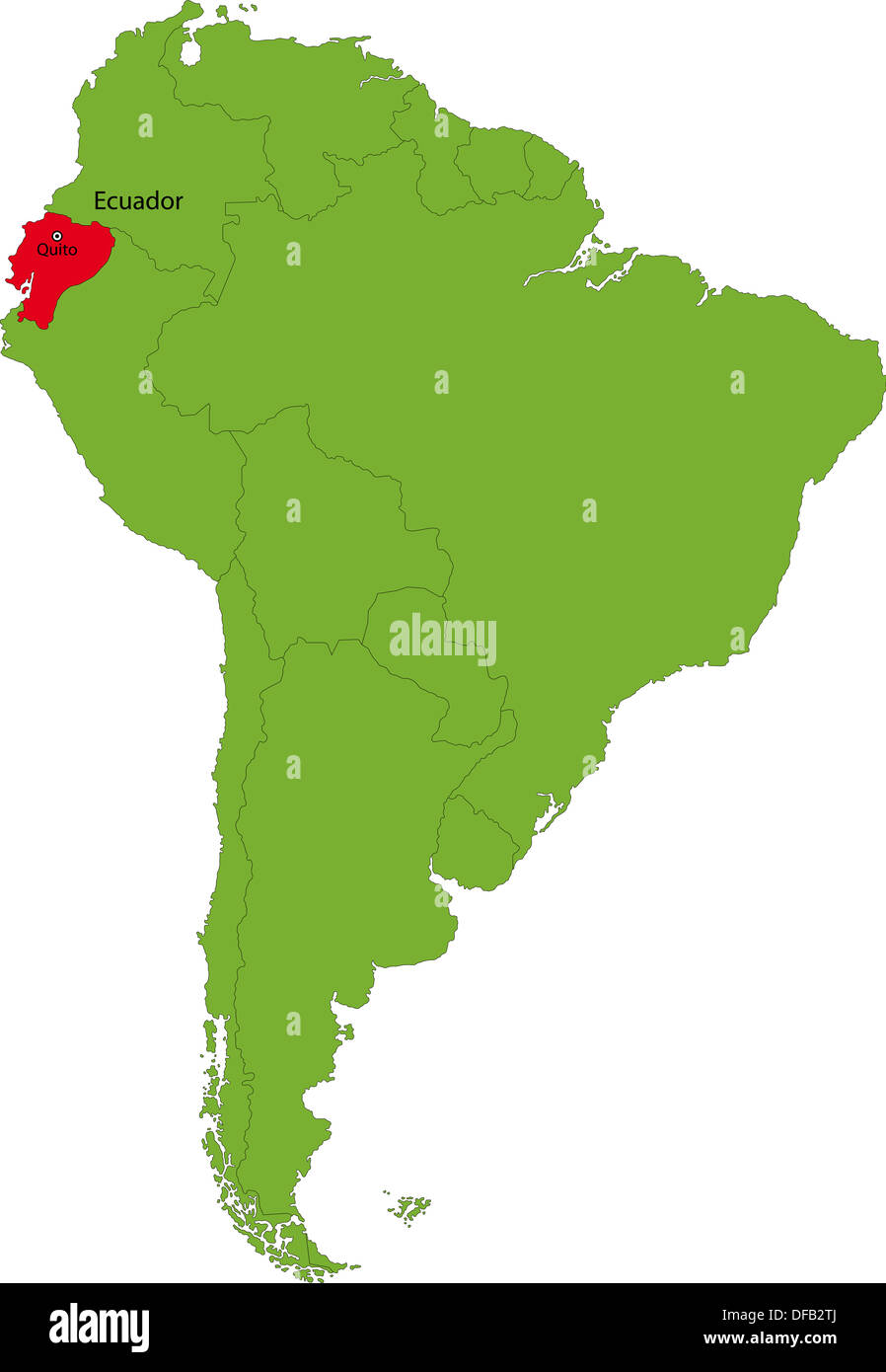Ecuador region map Cut Out Stock Images & Pictures - Alamy