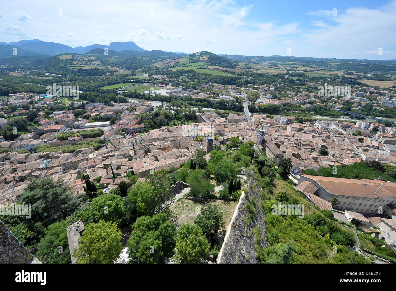 View Of Crest Drome France Stock Photo - Alamy