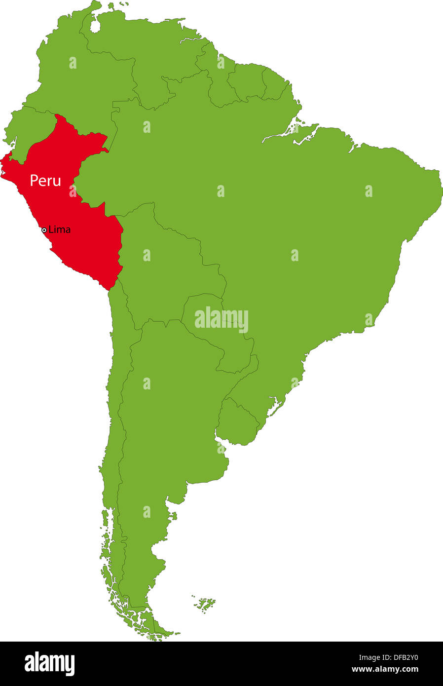 Map of lima peru Cut Out Stock Images & Pictures - Alamy