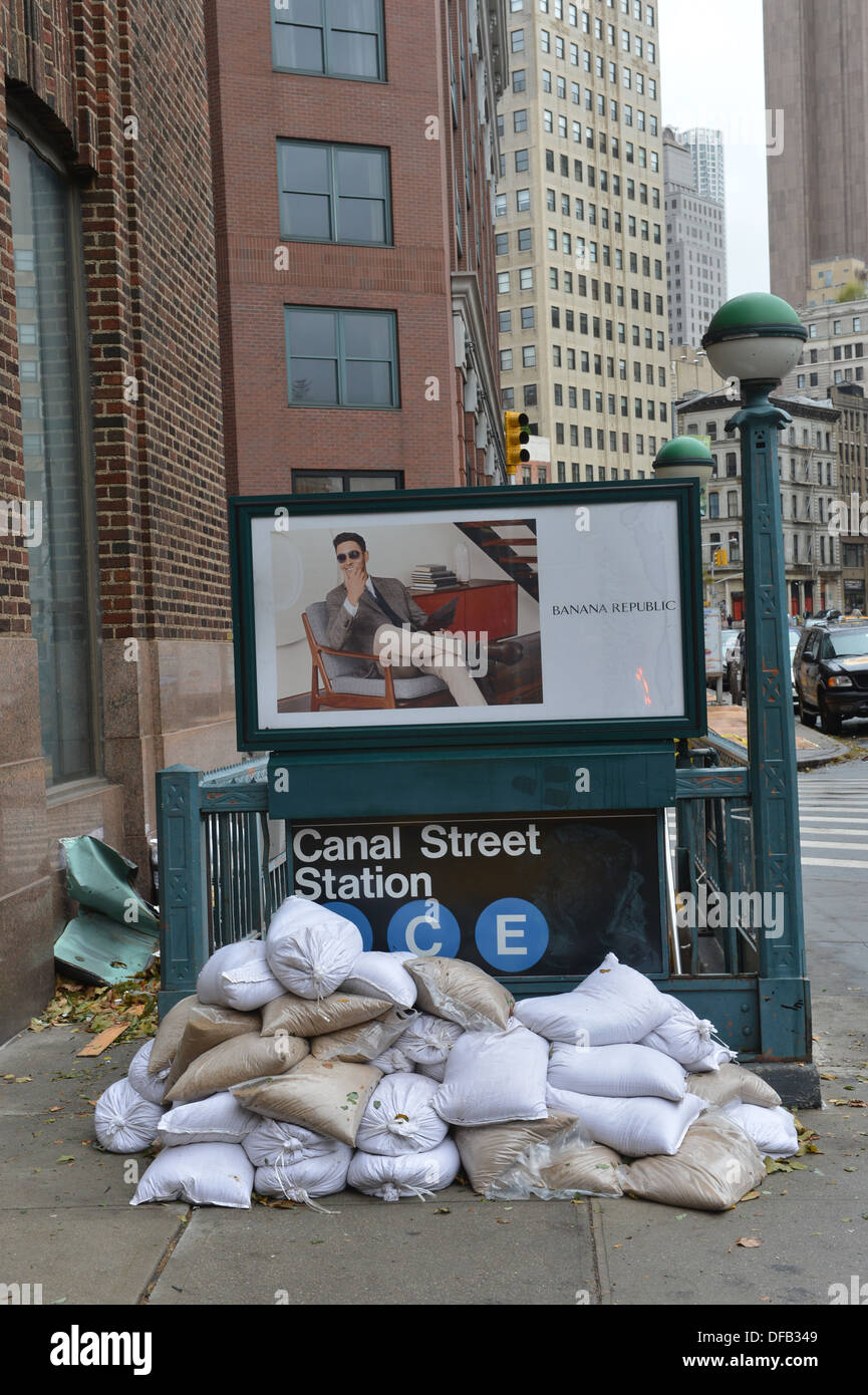 All subway system in New York closed as a result of of Hurricane Sandy ...