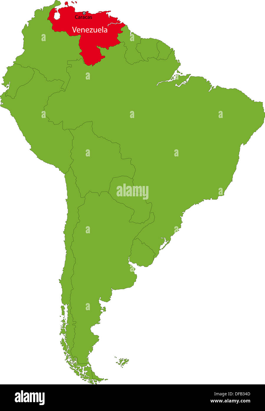 Venezuelan map Cut Out Stock Images & Pictures - Alamy