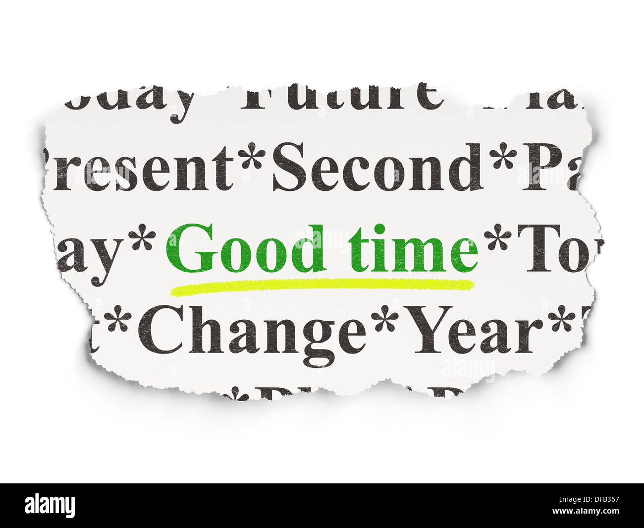 Timeline concept: Good Time on Paper background Stock Photo - Alamy