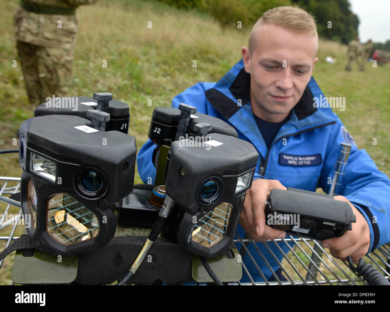 Salisbury Plain, UK. 1st October 2013. British Army reserve units are ...