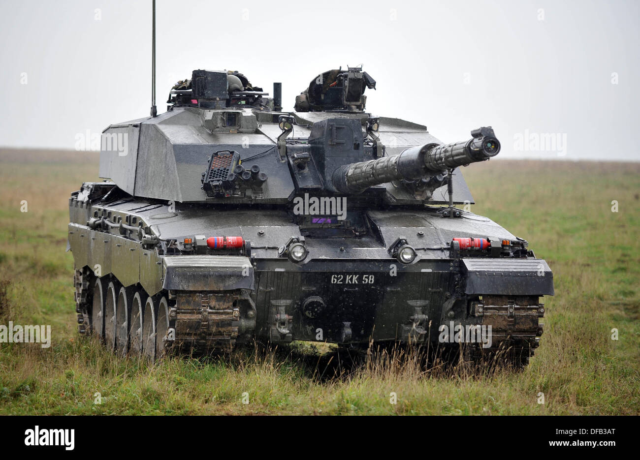 Challenger Mk ll battle tank. British Army reserve units training with the full time regular ...