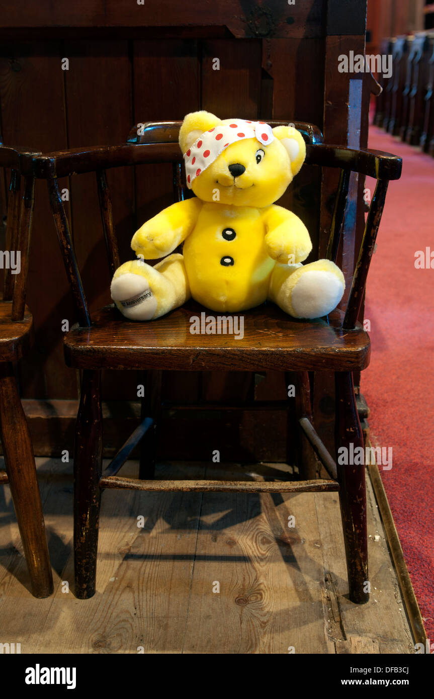 Pudsey toy in small chair, St. Giles Church, Barlestone, Leicestershire ...