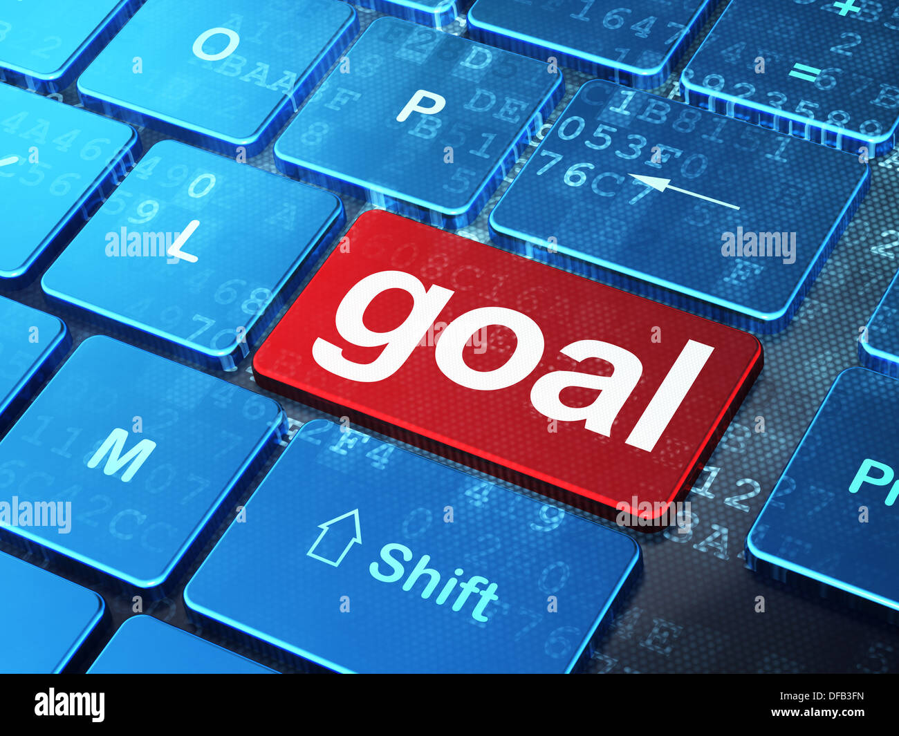 Advertising concept: Goal on computer keyboard background Stock Photo ...