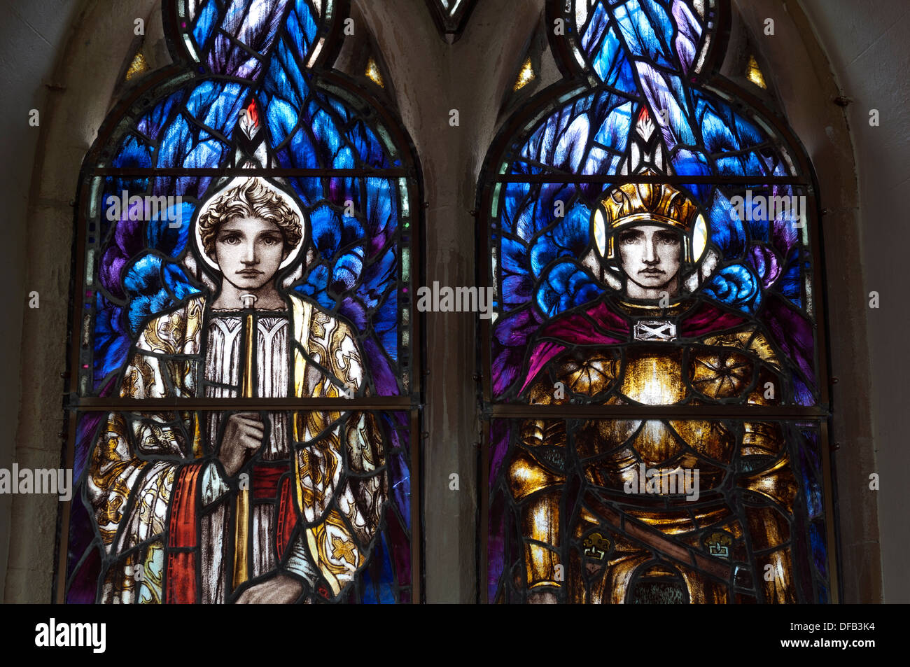 Archangels Gabriel and Michael window by Theodora Salusbury, St. Andrew ...