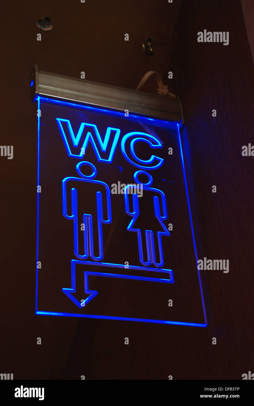 Toilet illuminated sign hi-res stock photography and images - Alamy