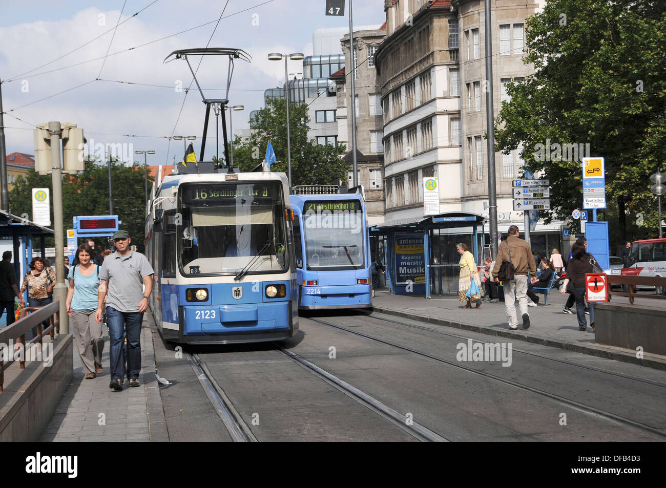 Trams in Munich Stock Photo - Alamy