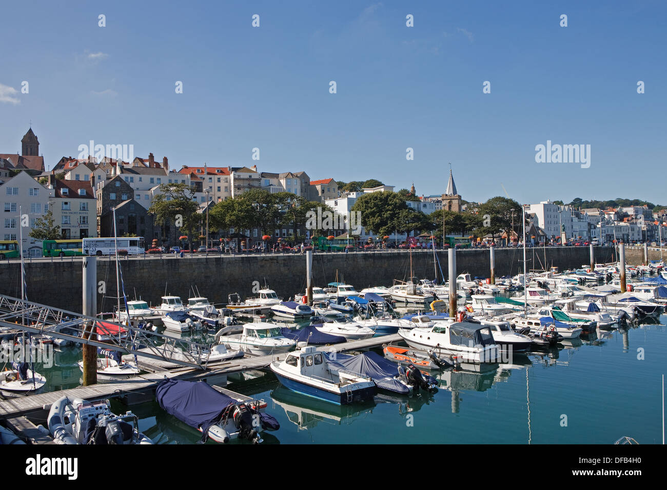 The Marina in St Peter Port Guernsey on a sunny day Stock Photo - Alamy