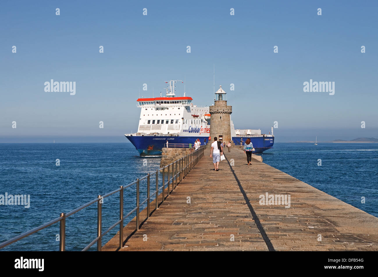 A Condor Ferry arriving into St Peter Port in Guernsey Stock Photo - Alamy