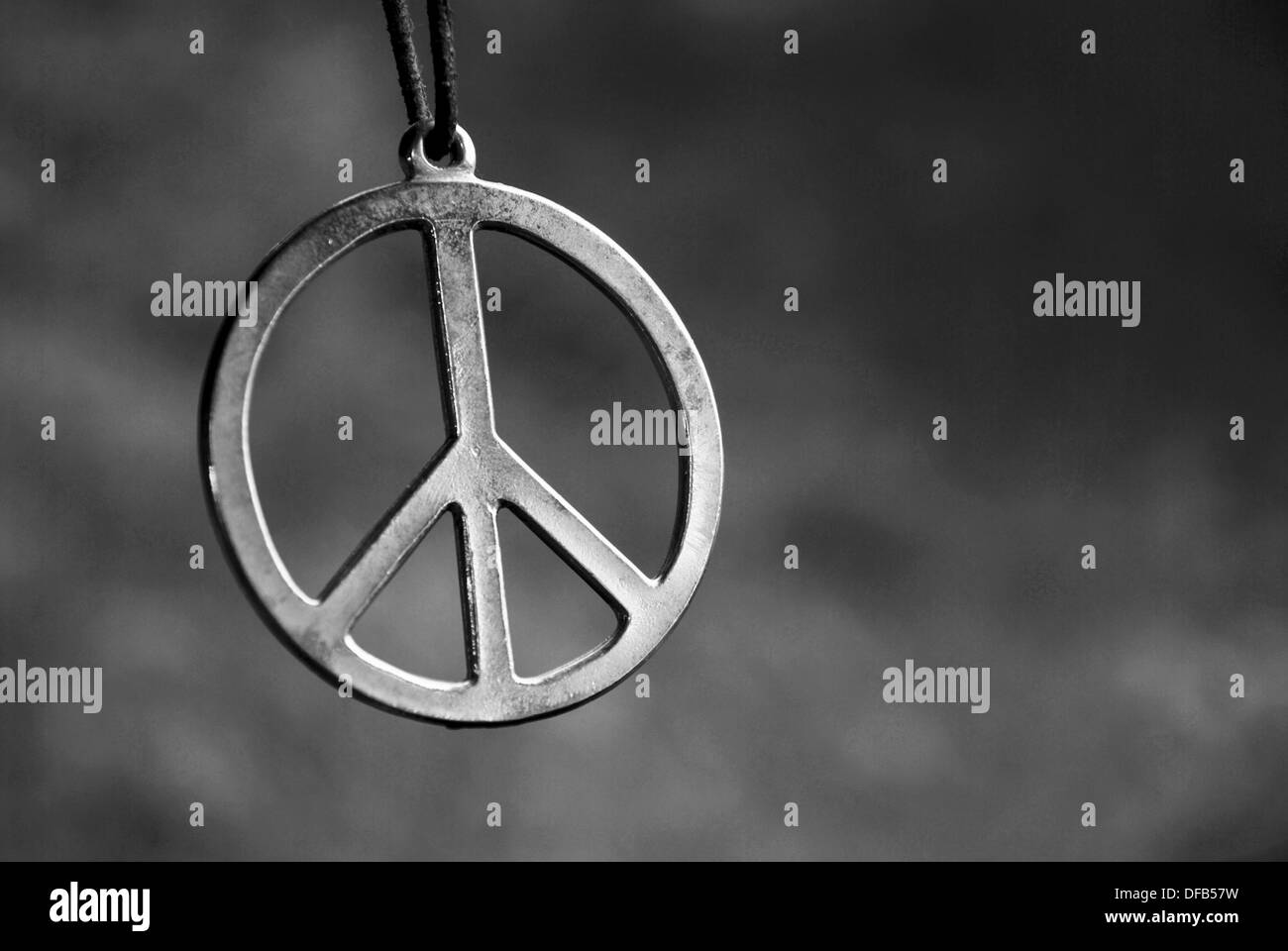 Peace sign charm Stock Photo - Alamy