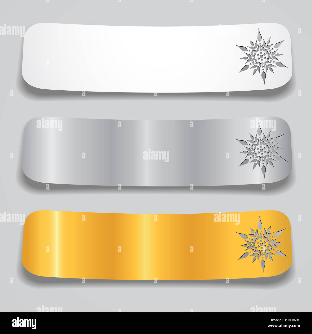 Set of three color banners Stock Photo - Alamy