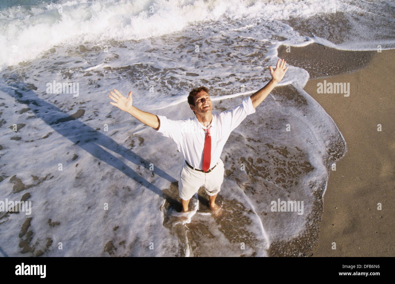 Happy to be at the beach Stock Photo - Alamy