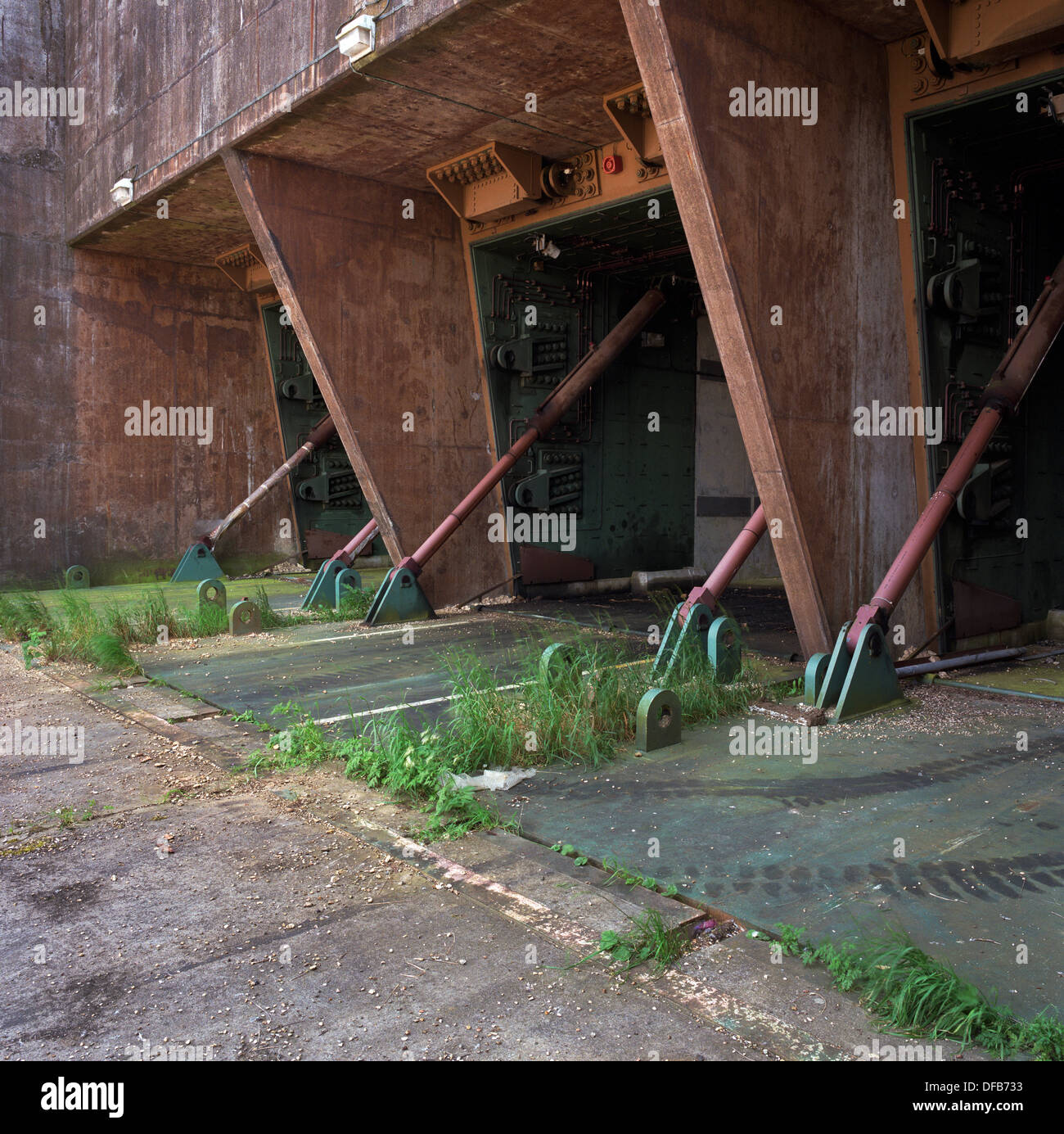 Architectural landscape of missile silo doors entrance at the former ...