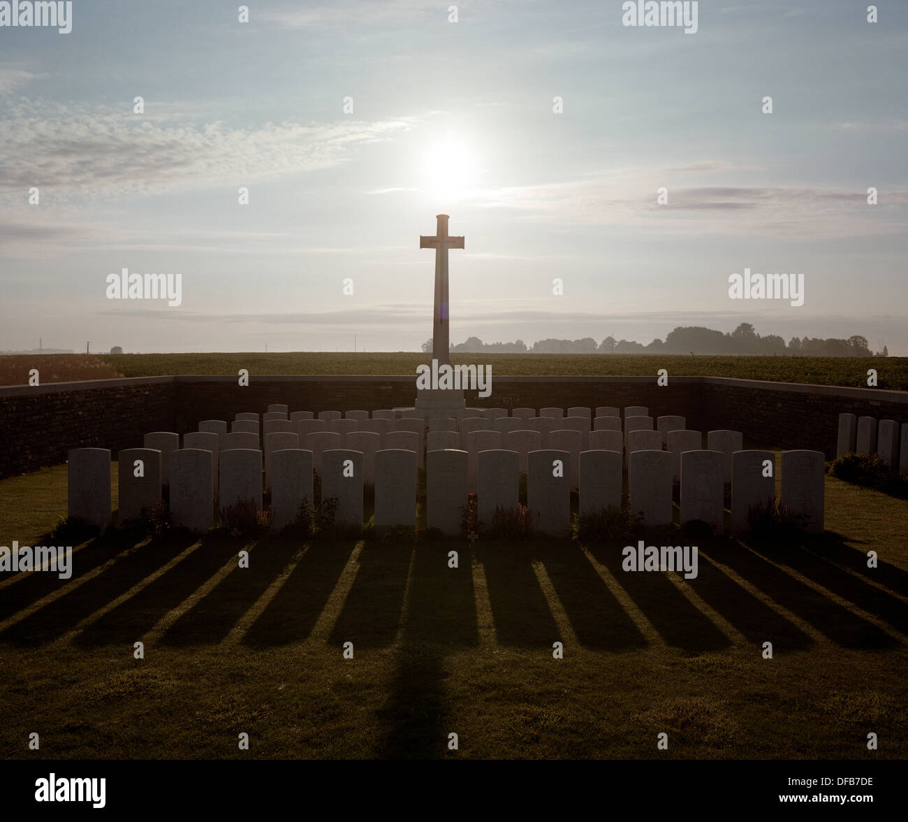 The WW1 Somme cemetery of Redan Ridge, Serre Road, near Serre-Les ...