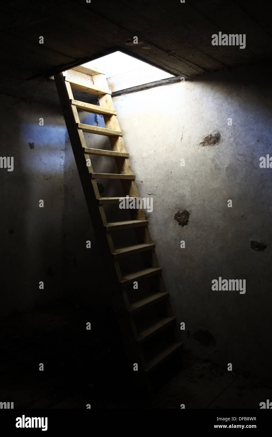 Ladder into an underground room hi-res stock photography and images - Alamy