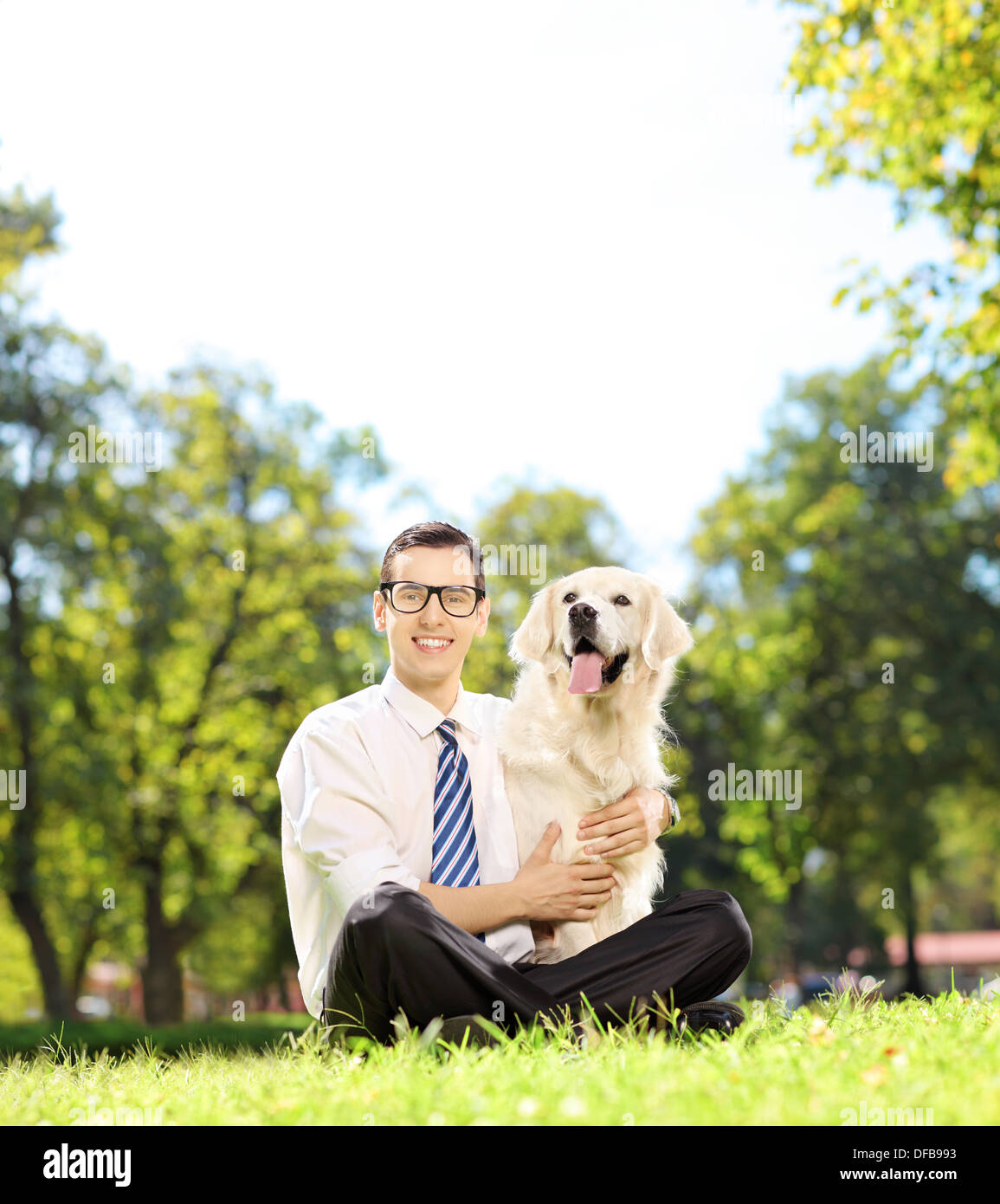 Man and his pet dog hi-res stock photography and images - Alamy