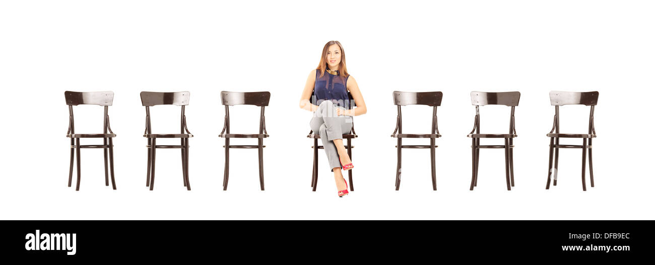 Person sitting on chair interview hi-res stock photography and images ...