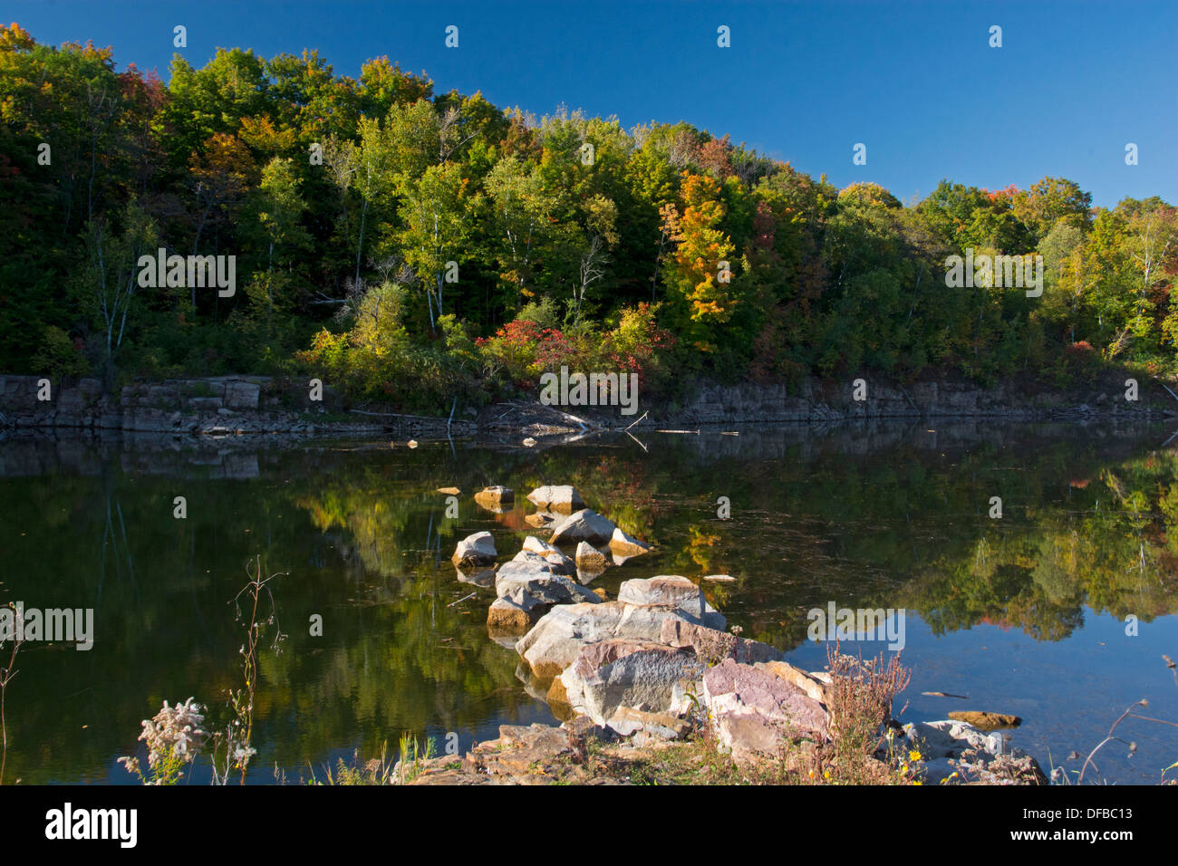 An abandoned rock quarry in Vaudreuil, Quebec Stock Photo - Alamy